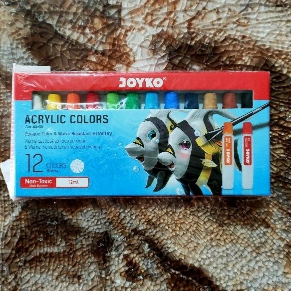 Jual Acrylic Color Cat Akrilik Joyko TiTi ACC-12ML-12 Warna Colors ...