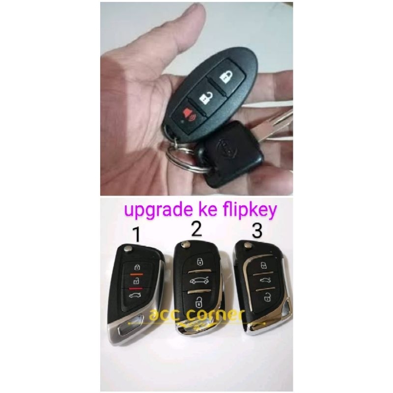 Jual kunci remote nissan march flipkey remot nissan march | Shopee ...