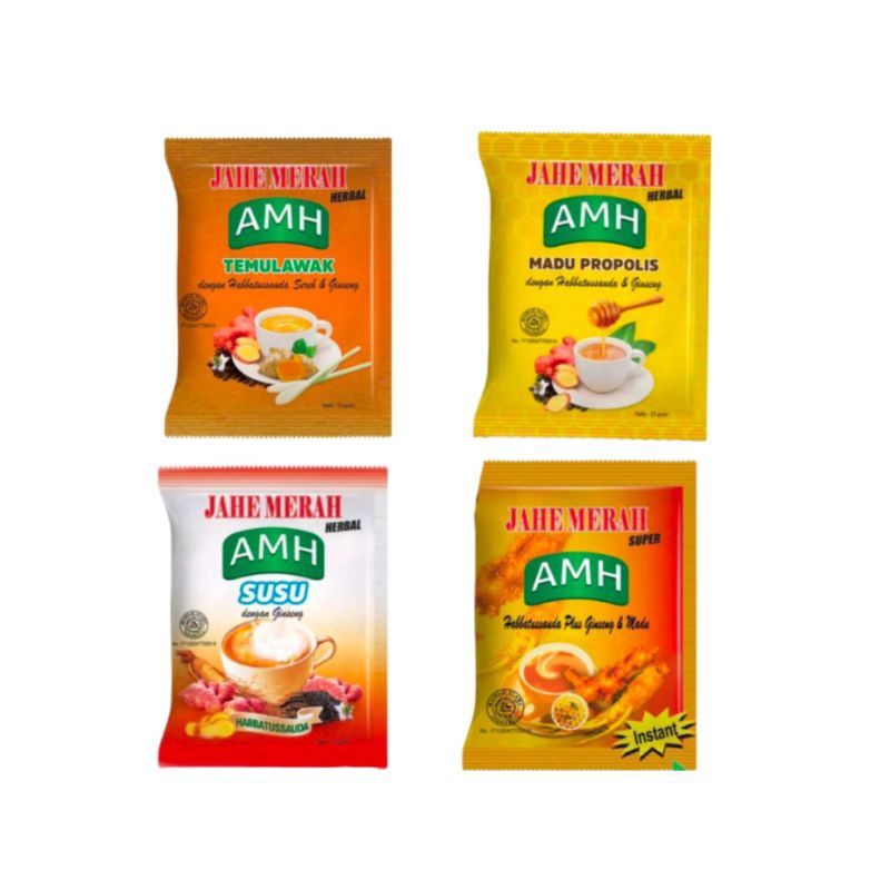 Jual JAHE MERAH HERBAL AMH INSTANT 1 RENCENG | Shopee Indonesia