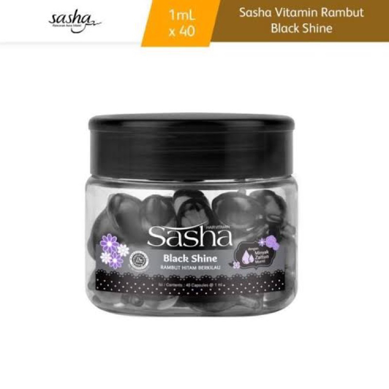 Jual SASHA Hair Vitamin Black Shine 1ml x 40 capsule | Shopee Indonesia