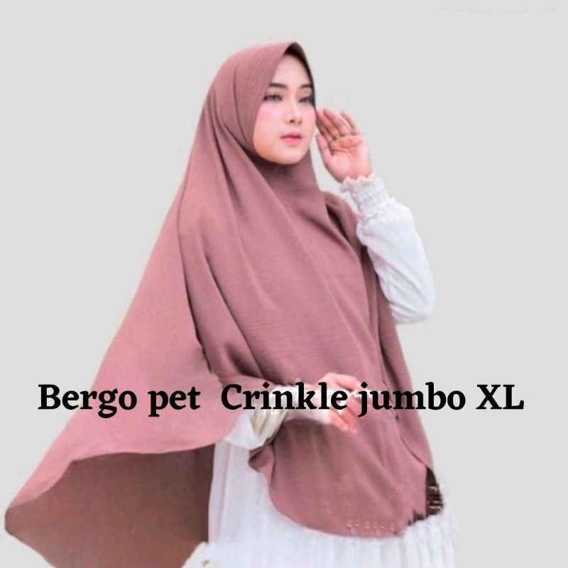 Jual BERGO CRINKLE PET XL JUMBO/HIJAB INSTAN CRINKLE AIRFLOW PREMIUM ...