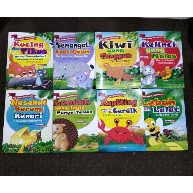 Jual BUKU FABEL CERITA ANAK DAN DONGENG BINATANG BILINGUAL UKURAN BESAR ...