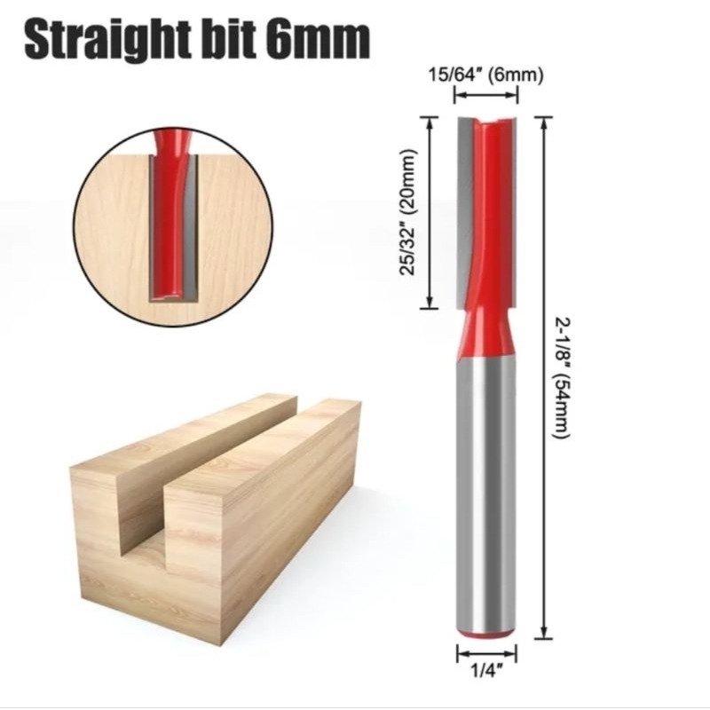 Jual MATA PROFIL KAYU DOVETAIL JOINT | MATA ROUTER STRAIGHT BIT TRIMMER ...