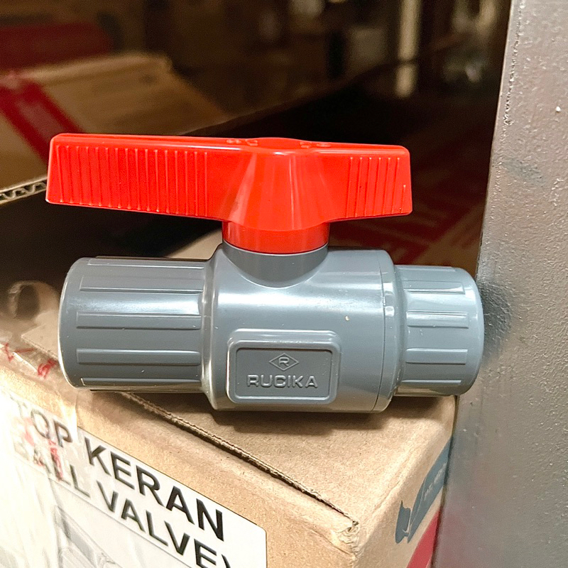 Jual stop keran ballvalve 1/2 inch rucika PVC | Shopee Indonesia