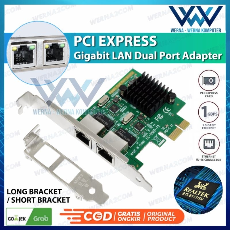 Jual PCI Express / PCIE Gigabit LAN Adapter 1000Mbps Ethernet Card RJ45 ...