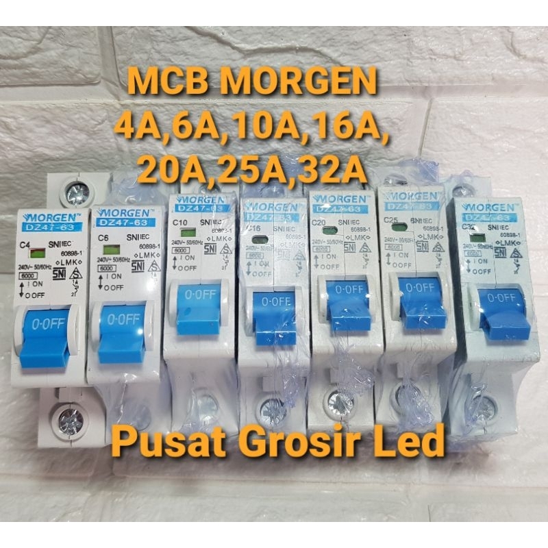 Jual MCB MORGEN SNI 4A 6A 10A 16A 20A 25A 32A | Shopee Indonesia