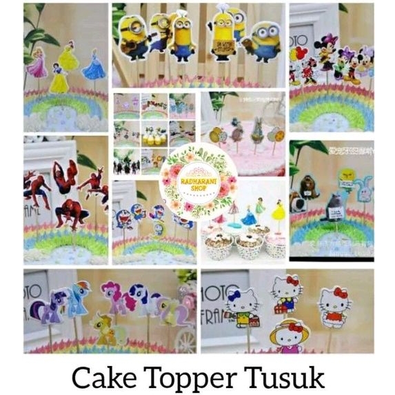 Jual Cake Topper Hiasan Kue Tusuk Gigi Isi 3 pcs | Shopee Indonesia