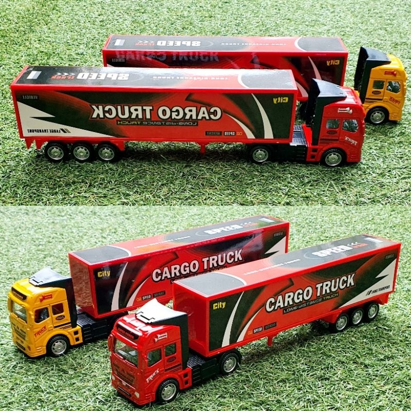 Jual Diecast Truck box Kontainer Cargo Truck Miniatur Die-cast Trucks ...