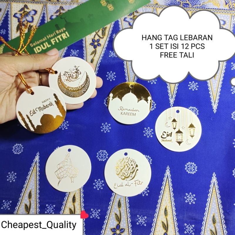 Jual Hang Tag Bulat Lebaran / Hang tag Idul Fitri Kartu Ucapan Lebaran ...