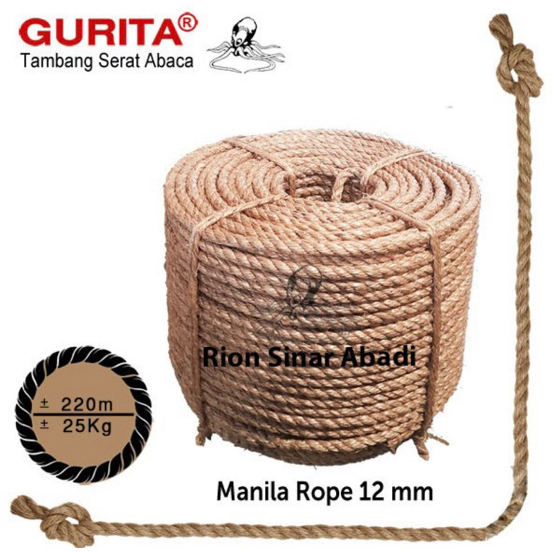 Jual Tali Tambang Tampar Rope Manila Gurita 12mm (1/2”) | Shopee Indonesia