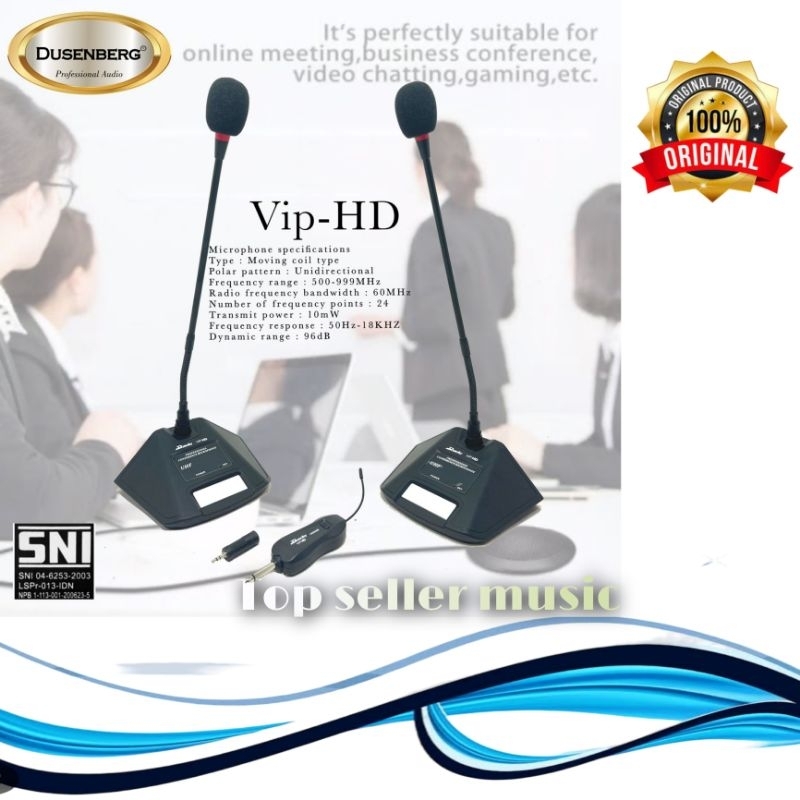Jual MIC WIRELESS CONFERENCE DUSENBERG VIP HD ORIGINAL 2 MIC MEJA ...