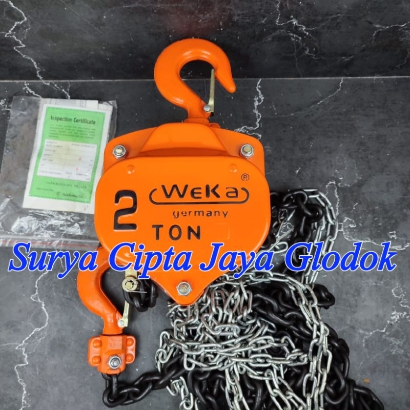 Jual Takel 2 ton X 10 meter Chain block Weka Germany kerekan/katrol ...