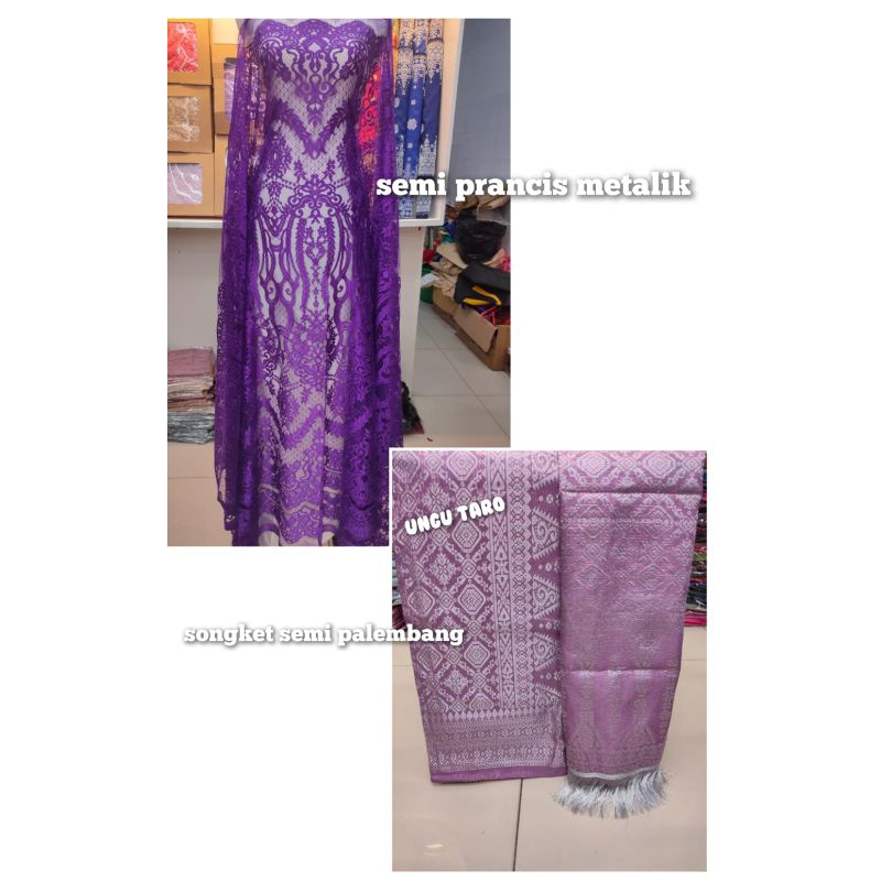 Jual Semi France Fatmawati Metalic Set Songket Mesin Palembang | Shopee Indonesia