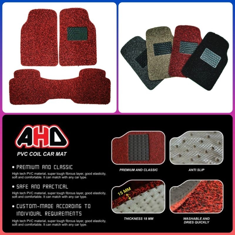 Jual Karpet Mobil Universal Karpet Bihun PVC 2 Baris / 3 Lembar ...