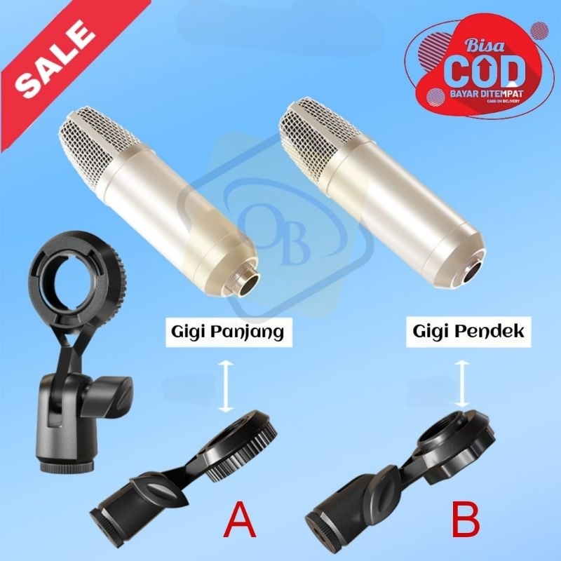 Jual Dudukan mikrofon condensor portable holder - mic holder mic shock ...