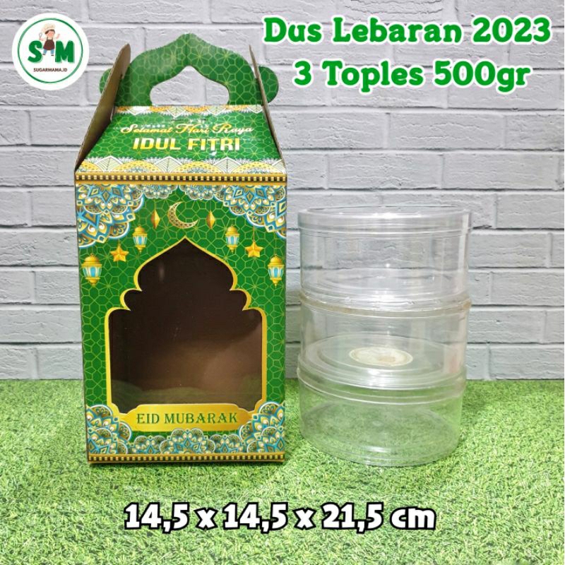 Jual Dus Lebaran Box 3 Toples 500gr Jinjing hampers Goodiebag bingkisan ...