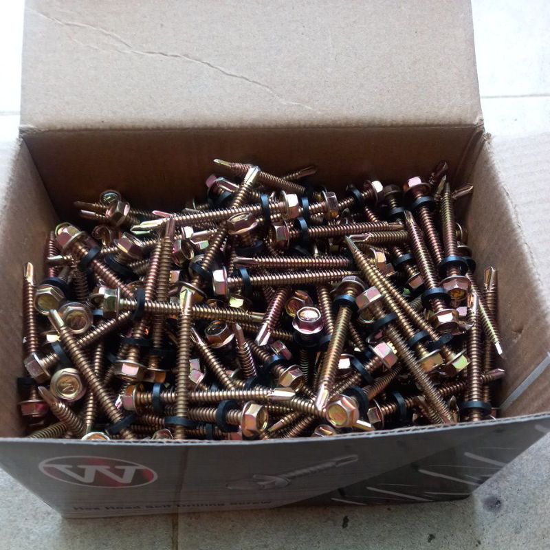 Jual 350 pcs baut drilling 12x50 merk W, baut galvalum, baut baja ...