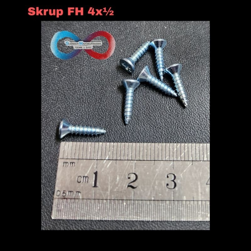 Jual skrup tapping screws (FH) 4x1/2 inch per 100pcs | Shopee Indonesia