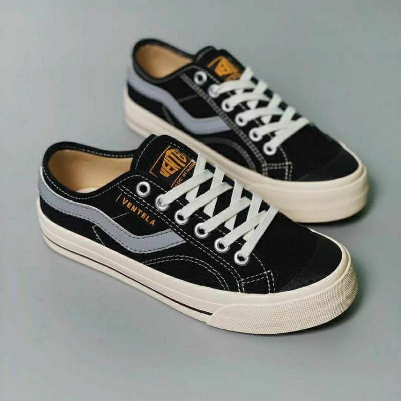 Jual SEPATU VENTELA | VENTELA SHOES NEW PUBLIC LOW BLACK/NATURAL ORIGINAL | Shopee Indonesia