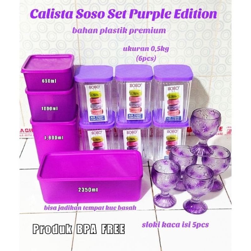 Jual Calista Soso Set Collection / Toples Set Lengkap Tempat Kue Dan ...