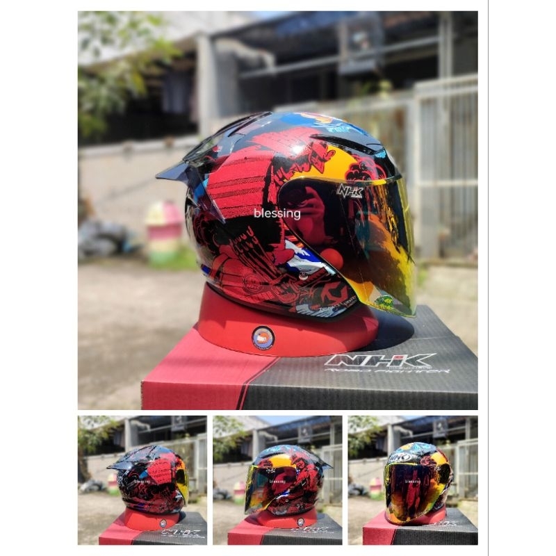 Jual NHK R1 SAMURAI DOBLE VISOR PAKET GANTENG VISOR IRIDIUM | Shopee ...