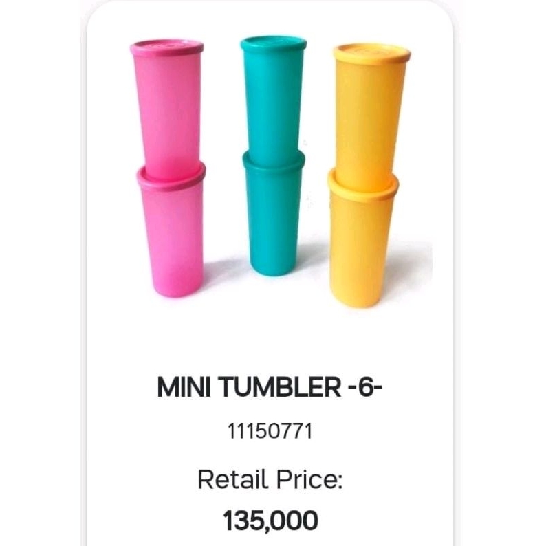 Jual Mini Tumbler Tupperware (6pc) | Shopee Indonesia