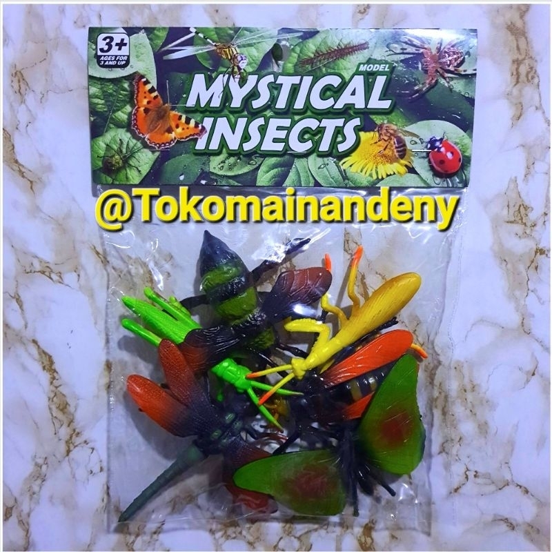 Jual Mainan Miniatur Serangga Karet Ukuran Besar isi 6 pcs | Shopee ...