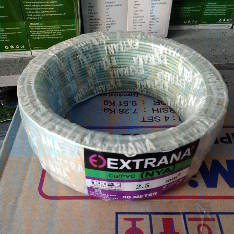 Jual Extrana Kabel NYA 1x 2.5mm/kabel kawat tunggal extrana 2.5mm di ...
