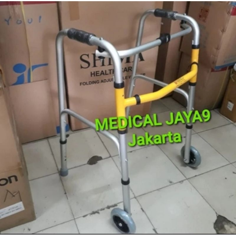Jual Tongkat lansia Walker jemuran kaki 4 kruk alat bantu jalan ...