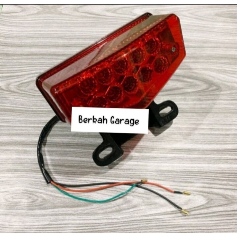 Jual Lampu Stop LED Crystal Rx-King New Kaca Mika Merah Plus Dudukan ...