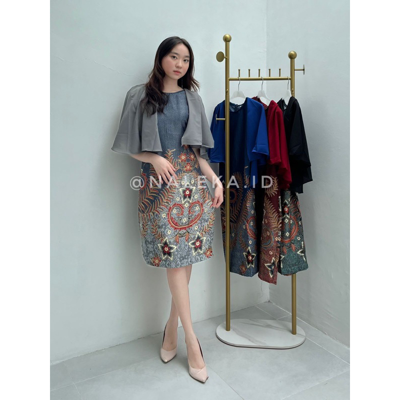 Jual ( N307 ) dress batik mewah premium korean look | Shopee Indonesia