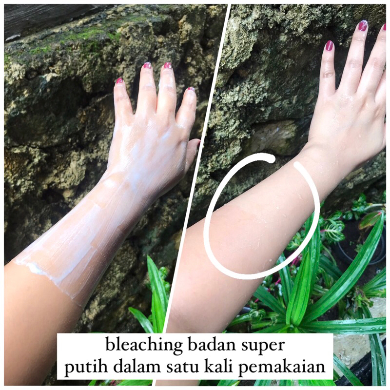Jual READY STOCK [60ml+1pcs serbuk] bleaching badan super putih dalam ...