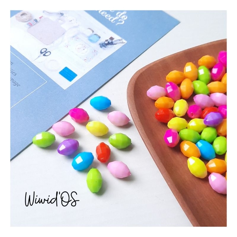 Jual (35 biji) MANIK PLASTIK oval 8x10 mm | Shopee Indonesia