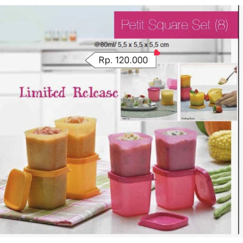 Jual [G] Petite Square Set by Tupperware | Shopee Indonesia