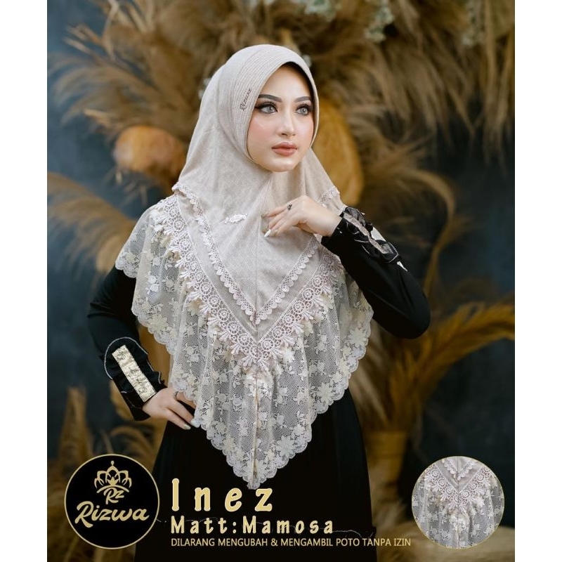 Jual Jilbab Khimar Instan Simple INEZ Ori Rizwa | Shopee Indonesia