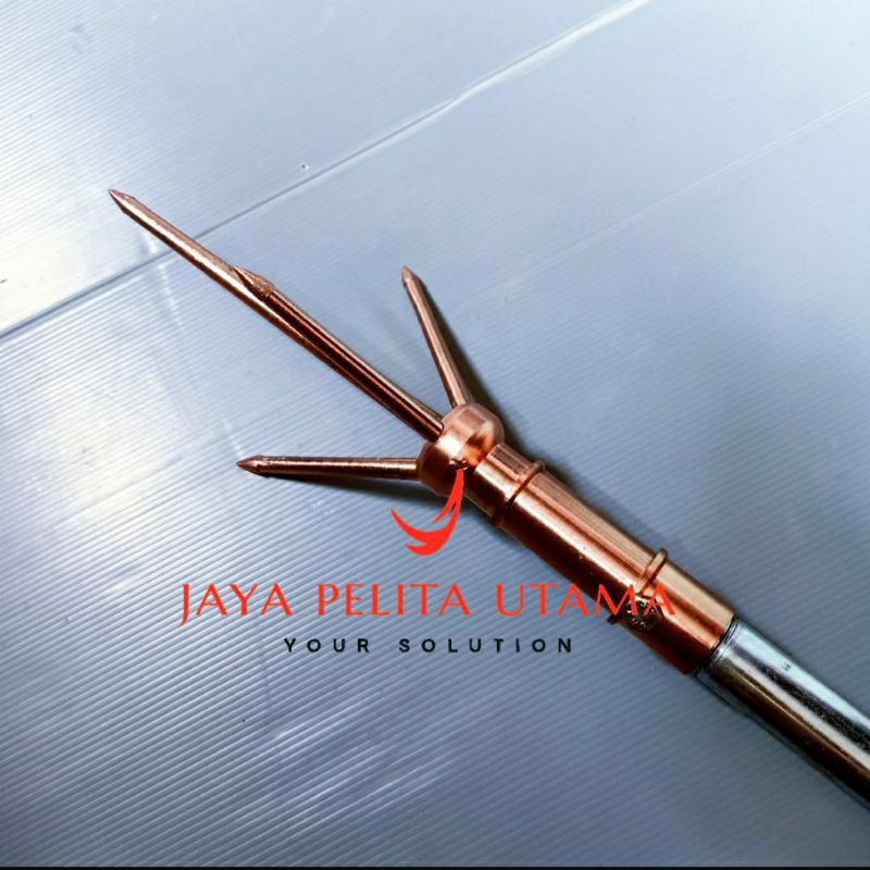 Jual splitzen trisula 3/4" penangkal petir Tembaga plus tiang mounting ...