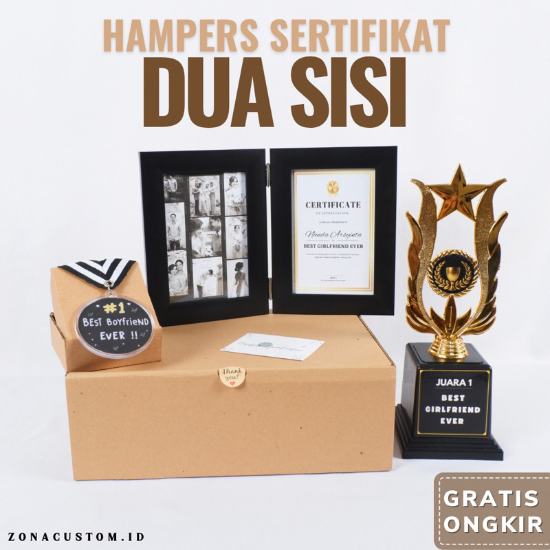 Jual HAMPERS MEDALI CERTIFICATE DUA SISI / KADO ULANG TAHUN PACAR ...