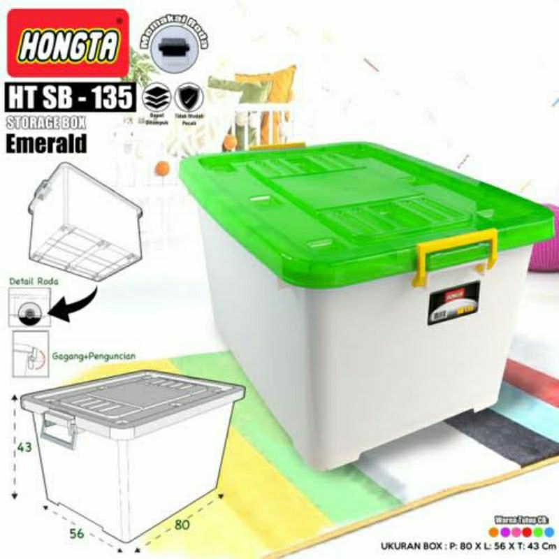 Jual Box Container Penyimpanan Kontainer Storage Box Hongta Sb 135 ...