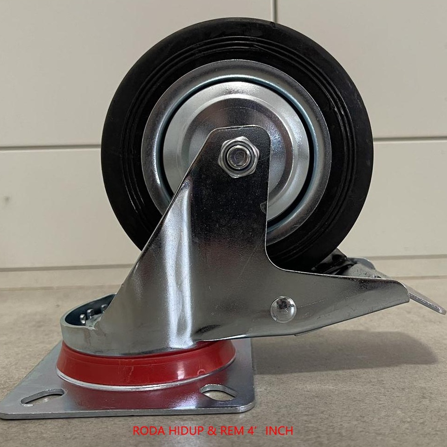 Jual Roda Troli 4 Inch Harga Per Set ( Isi 2 PCS ) Etalase 4 Inch Roda ...