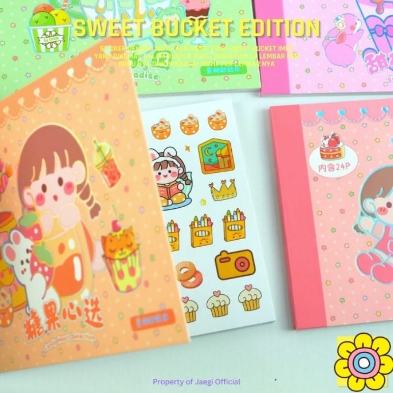 Jual 24 LEMBAR - STICKER BOOK SWEET BUCKET / STIKER BUKU | Shopee Indonesia