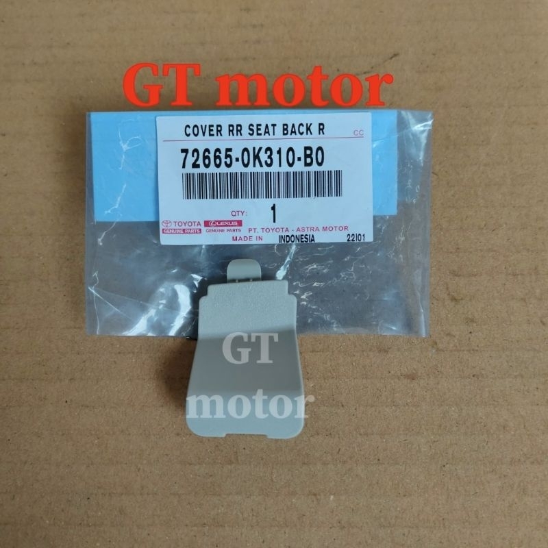 Jual 72665-0K310-B0 Cover Hook Rear Seat Back Lock Lower Right Tutup ...