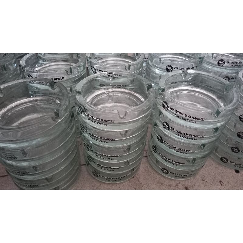 Jual Asbak Beling Kaca Sablon Reques | Shopee Indonesia