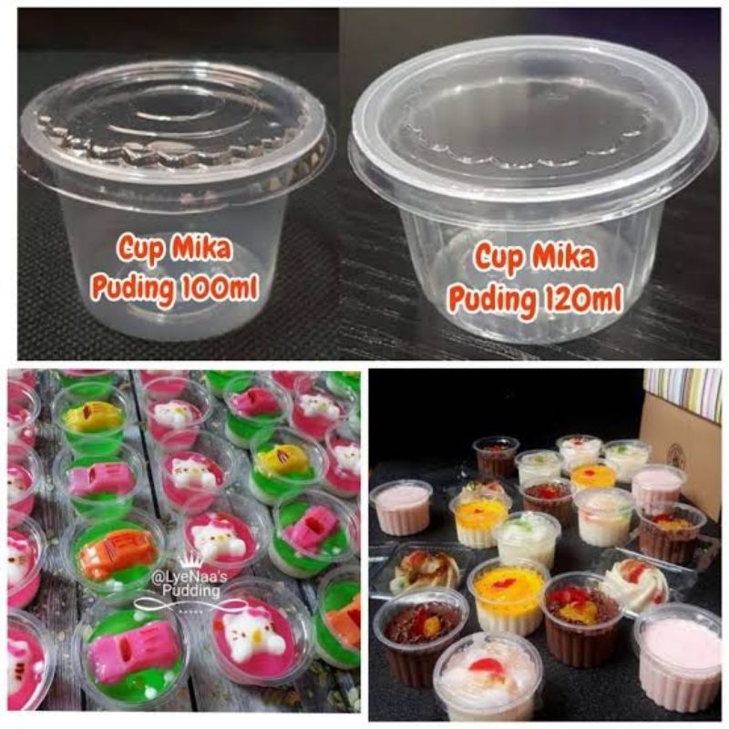 Jual Cup Puding Mika Jelly + Tutup 100ml 120ml | Shopee Indonesia