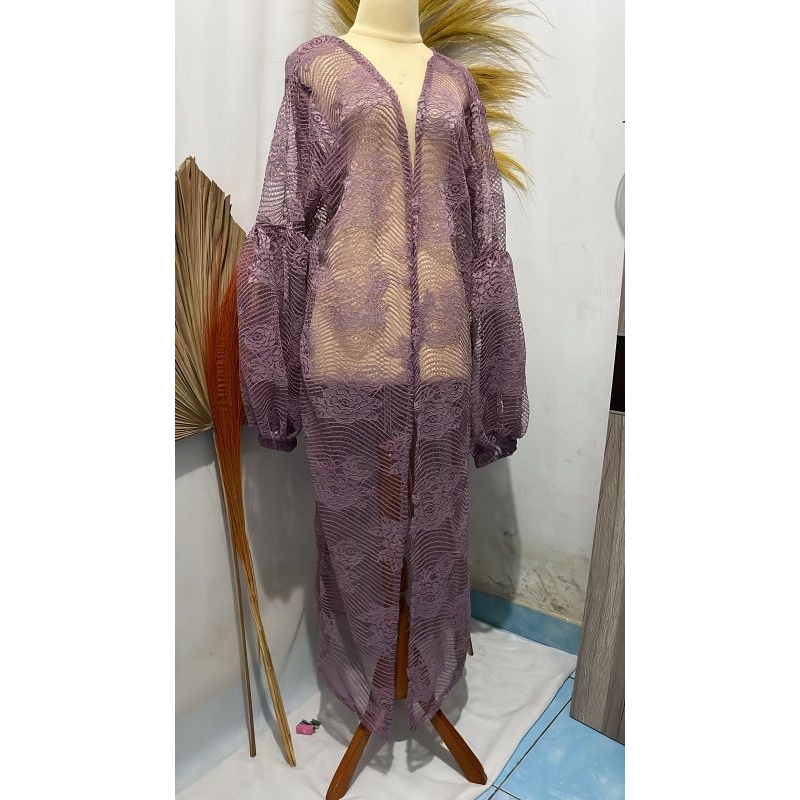 Jual Code02 Cayya Cardigan brokat lengan balon | Shopee Indonesia