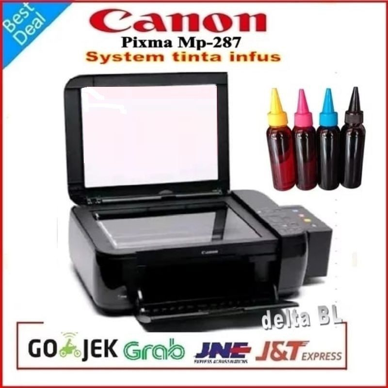 Jual Printer seken Canon Mp287 Print Scan Copy +infus full tinta ...