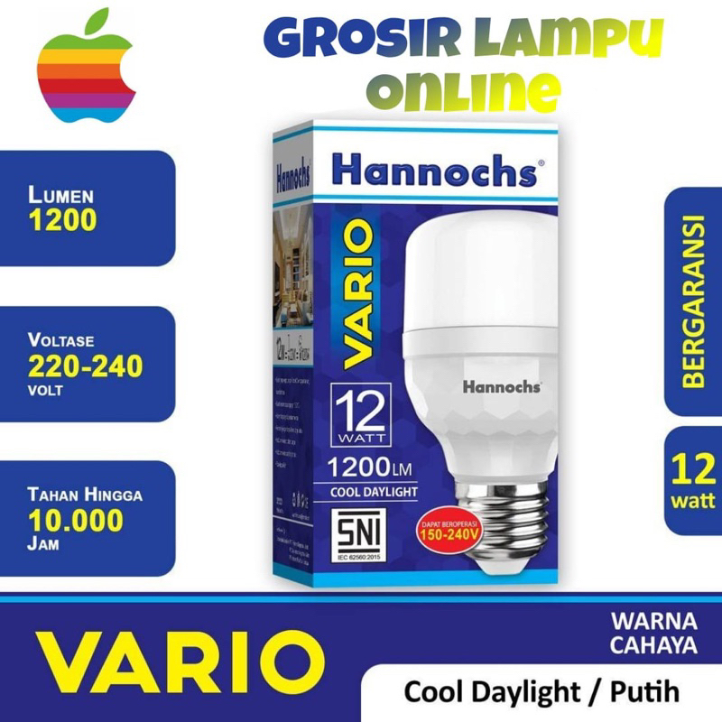 Jual Led Hannochs Vario 12 Watt - Lampu Hannochs Bohlam Led Hannochs ...