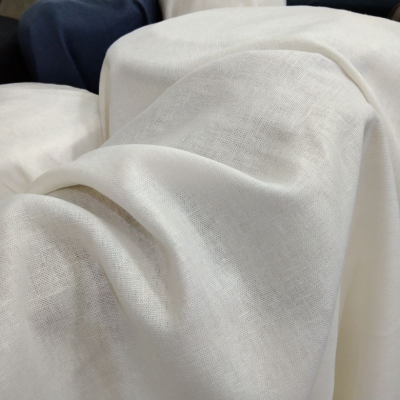 Jual bahan katun linen polos - kain katun linen barbis - linen (harga ...