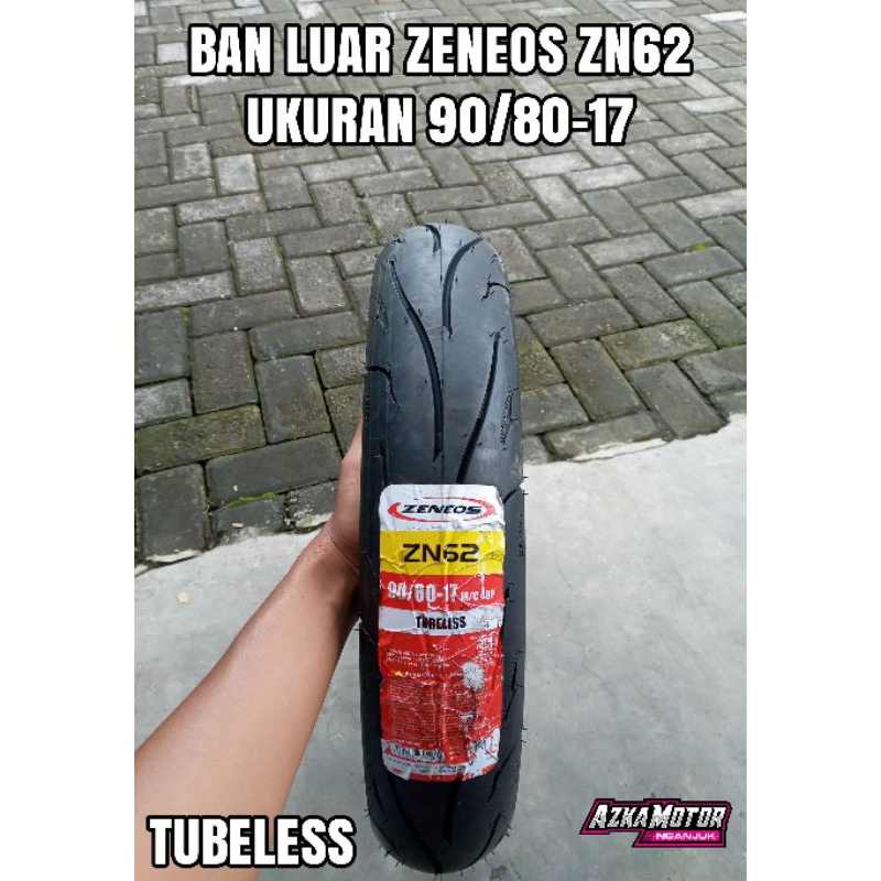 Jual Ban motor Zeneos type ZN 62 ukuran 90/80-17 (Tubeless) | Shopee Indonesia