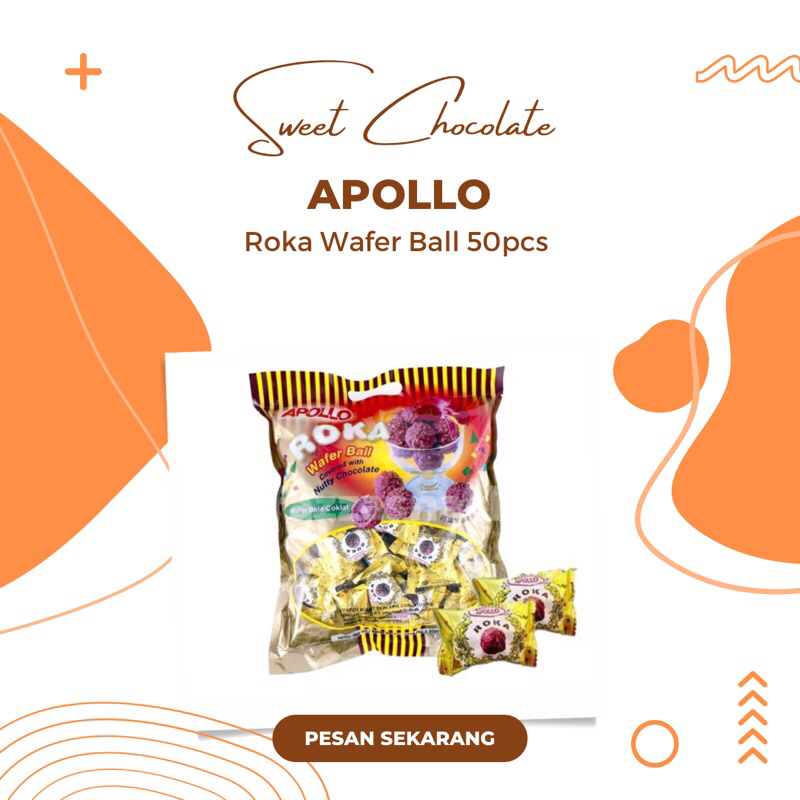 Jual Apollo Roka Wafer Ball Chocolate 50pcs | Shopee Indonesia