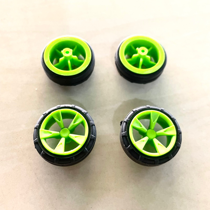 Jual Rep. Tamiya Ban Medium Tires Super Hard Arched Black Green Color ...